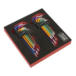 Sealey AK7199 TRX-Star* & Ball-End Hex Key Set 18pc Long